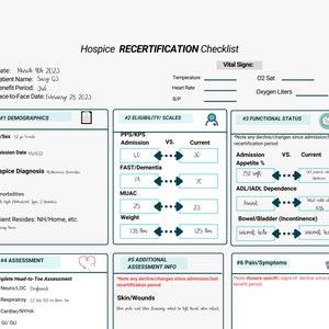 Hospice Assessment Form, Hospice Nurse Cheat Sheet, Hospice ...