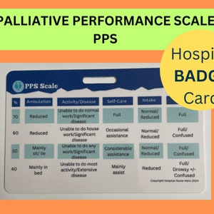 PPS Reference Card for Hospice Nurses, Palliative Performance Scale ...