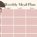 Boho Meal Planning and Grocery List Template Customizable Printable ...
