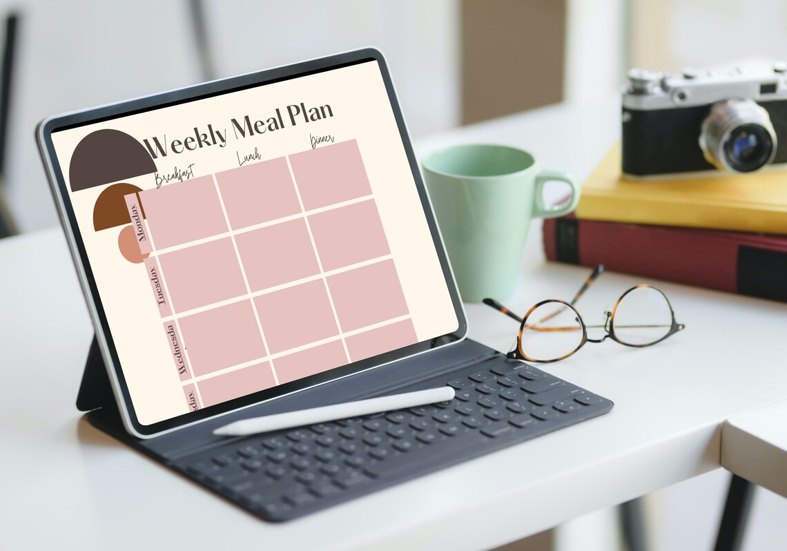 Boho Meal Planning and Grocery List Template Customizable Printable ...