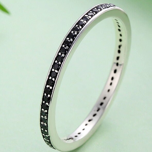 Thin Ring Black Thin Black Ring Thin Rings Black Thin Rings - Etsy