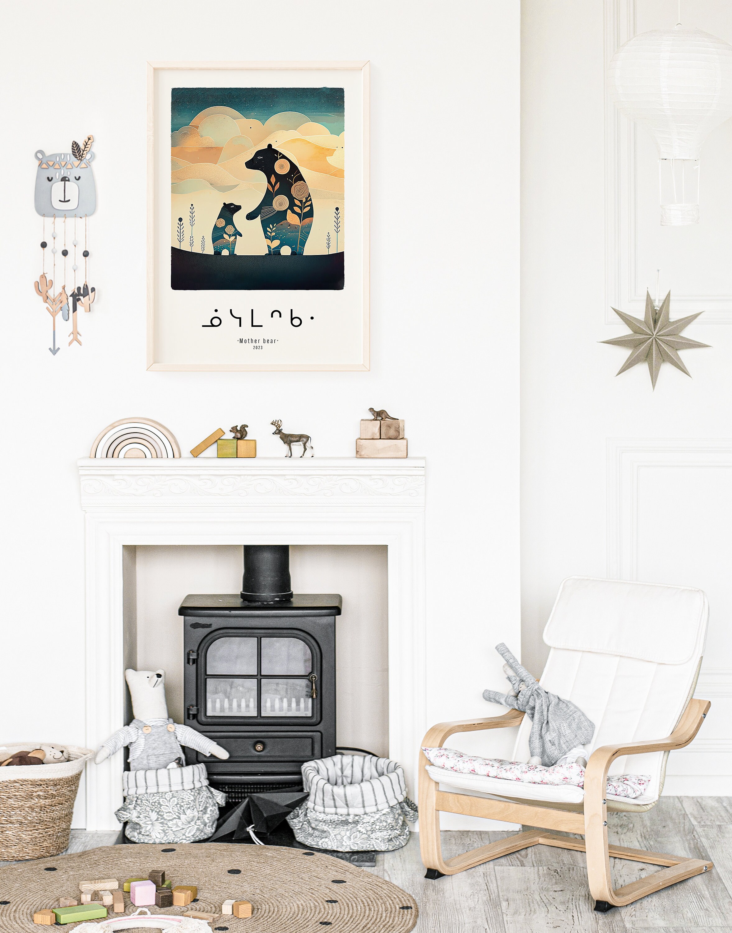Indigenous Cree Wall Art Mother Polar Bear Digital Artwork - Etsy Canada