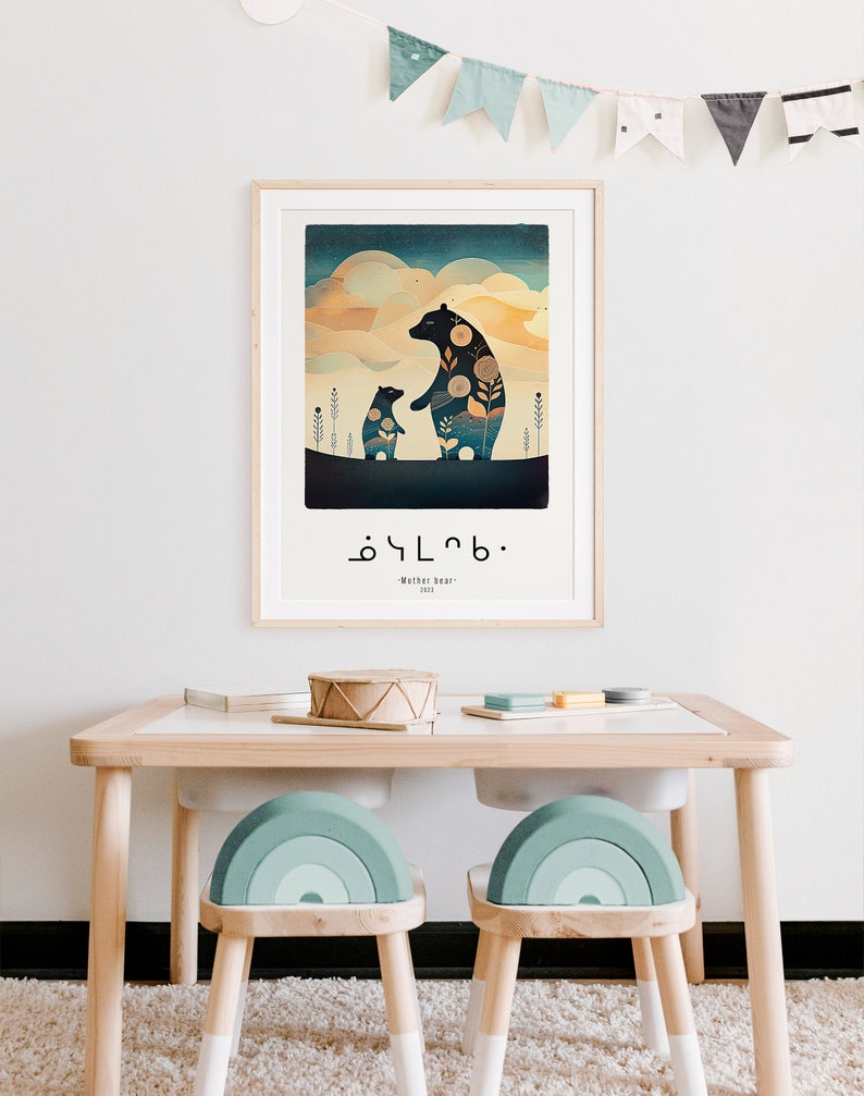 Indigenous Cree Wall Art Mother Polar Bear Digital Artwork - Etsy Canada