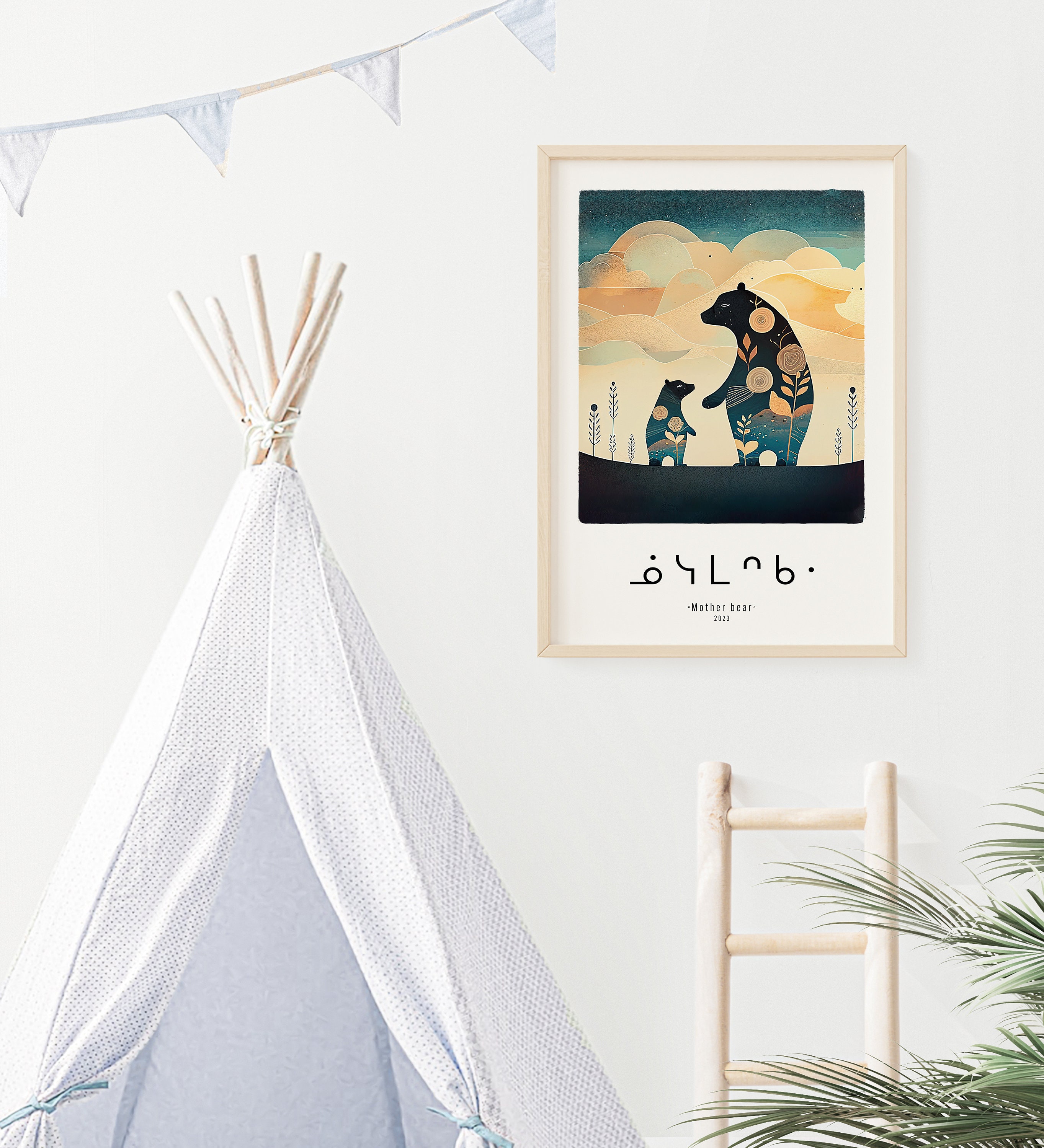 Indigenous Cree Wall Art Mother Polar Bear Digital Artwork - Etsy Canada