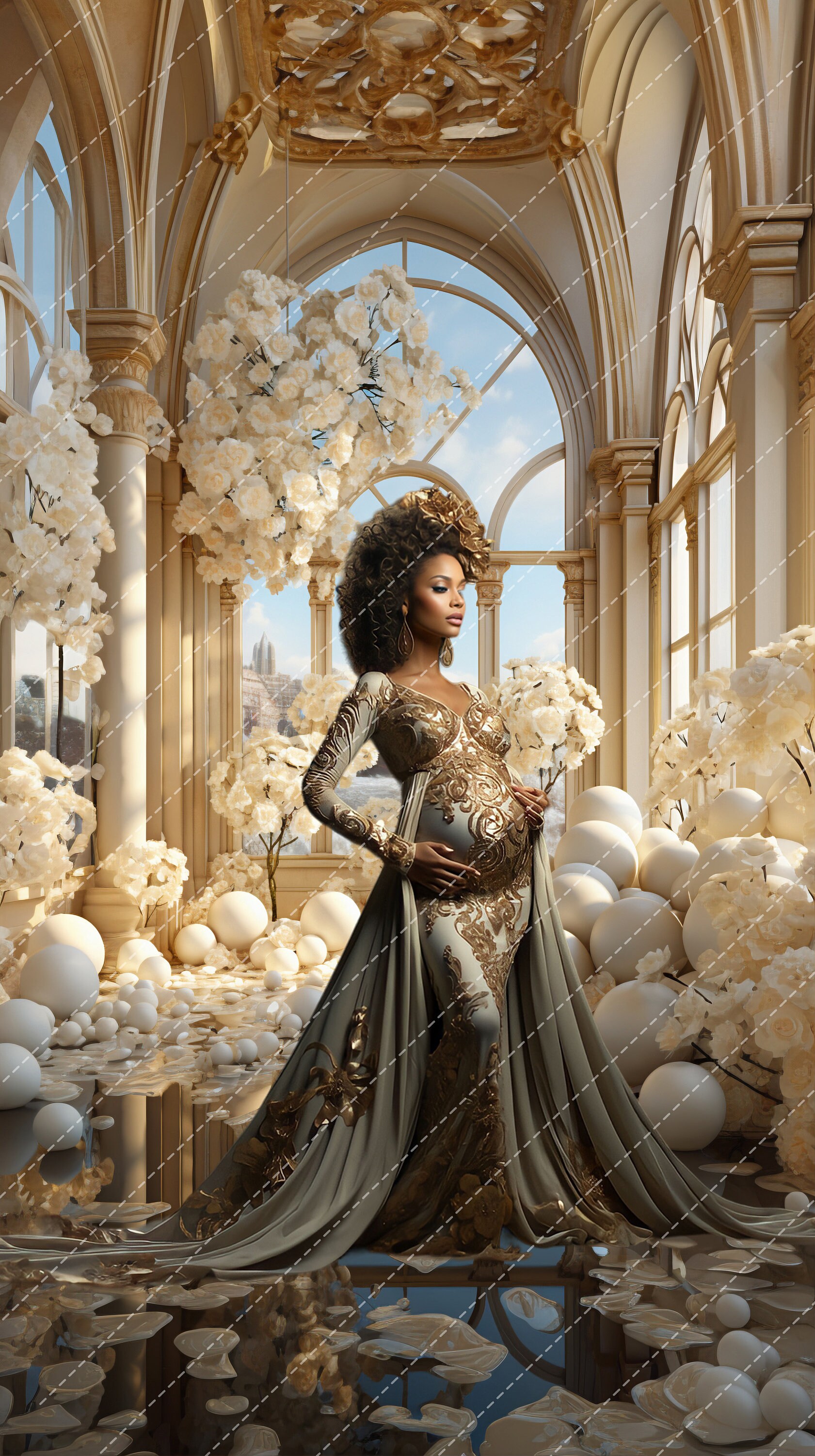 16 Cream Venue Digital Backdrops I Maternity | Backdrop Overlays ...