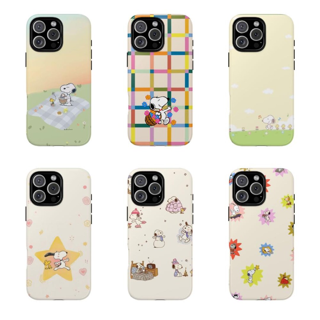 Snoopy Phone Case, Cute Snoopy & Woodstock Cover for iPhone Samsung ...