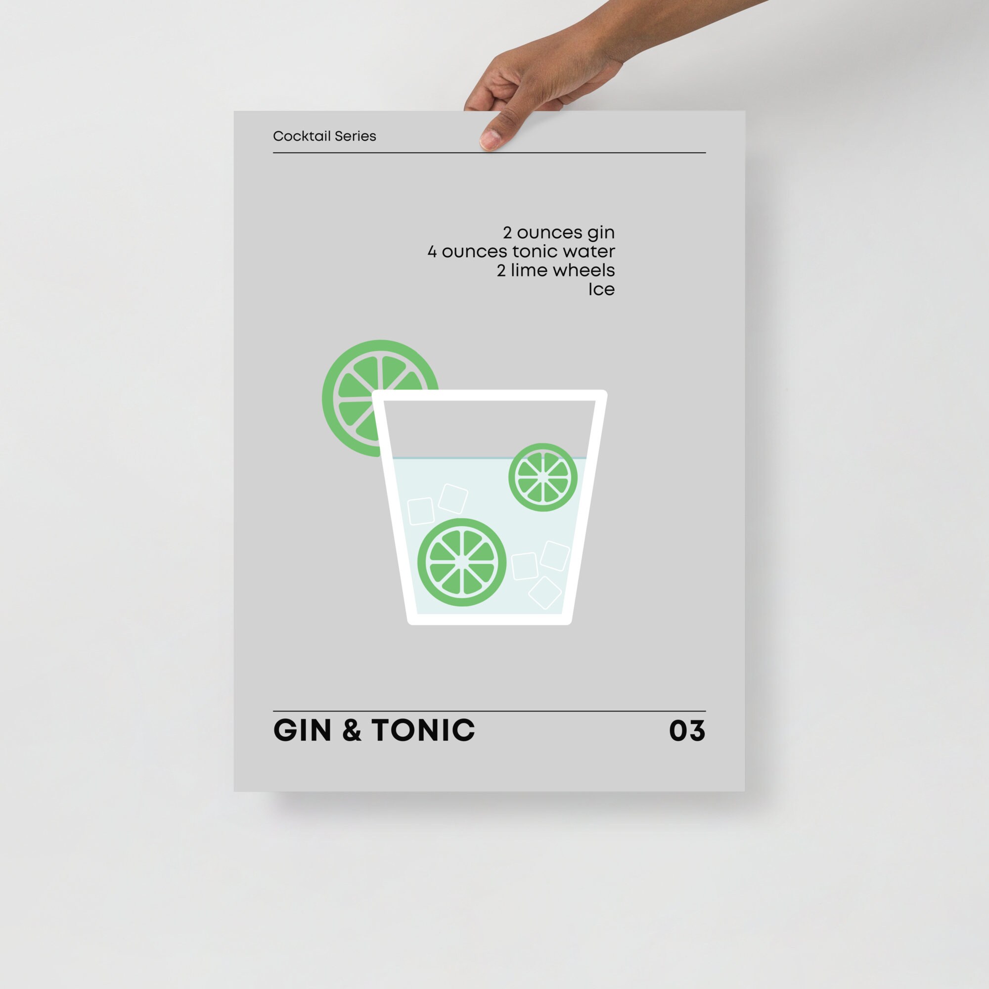 Cocktail Series: Gin & Tonic Art Print - Etsy