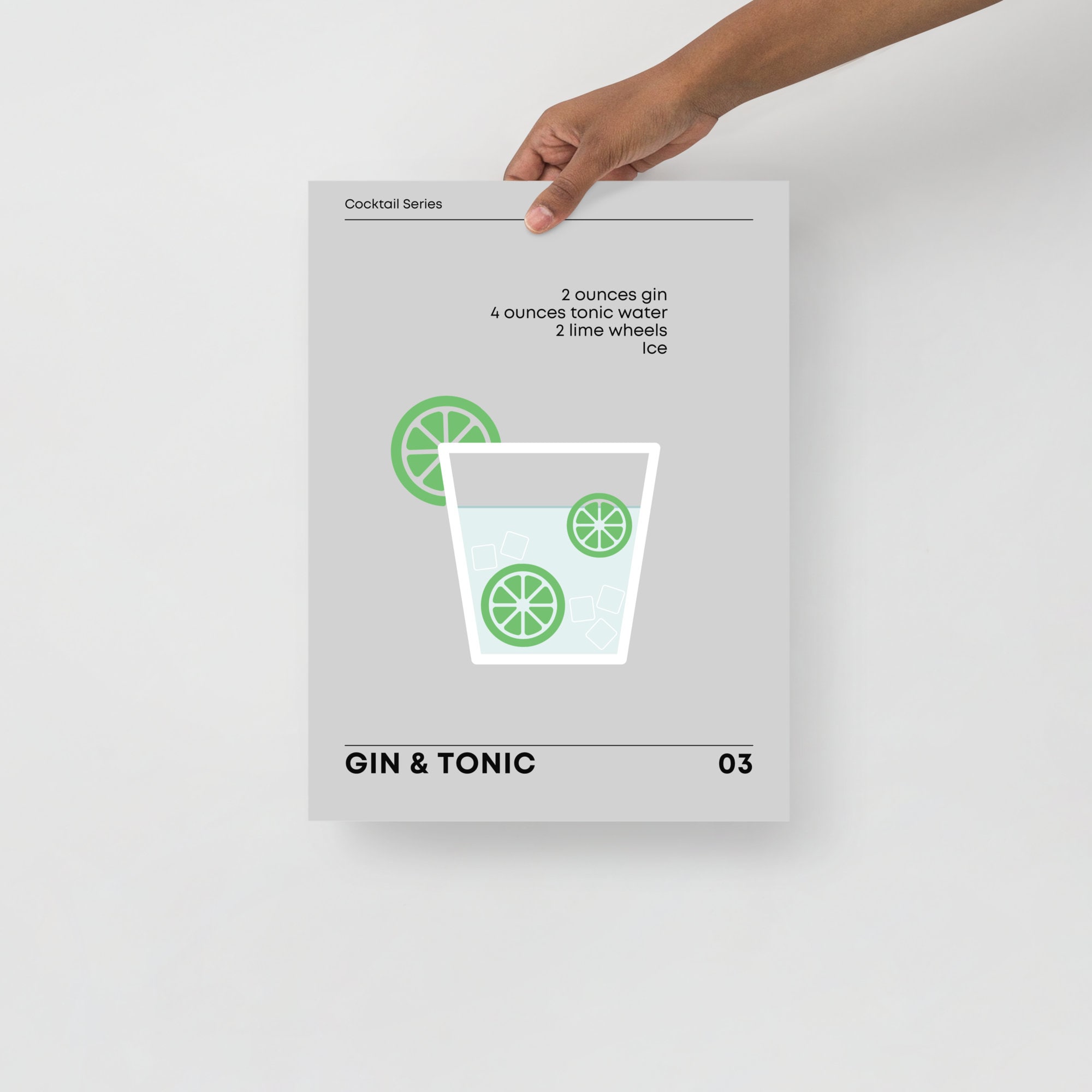Cocktail Series: Gin & Tonic Art Print - Etsy