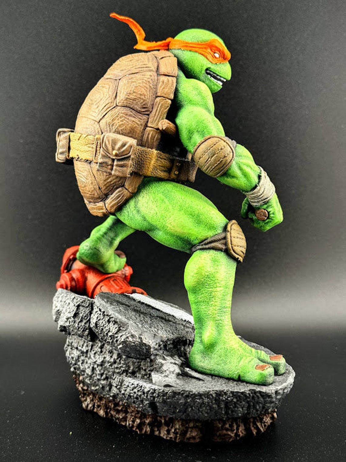 Orange Ninja Brother Custom Painted 1/10 Scale Statue - Etsy