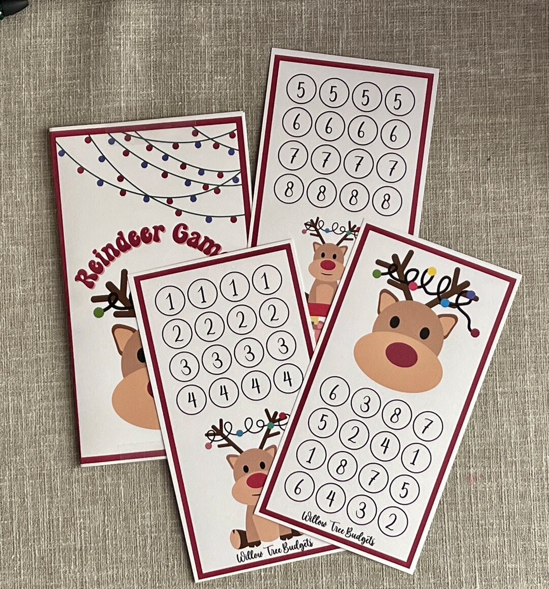 Reindeer Games (DIGITAL) A6 Savings Challenge Set of Three With ...