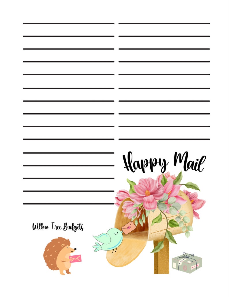 Happy Mail Savings Tracker/challenge - Etsy