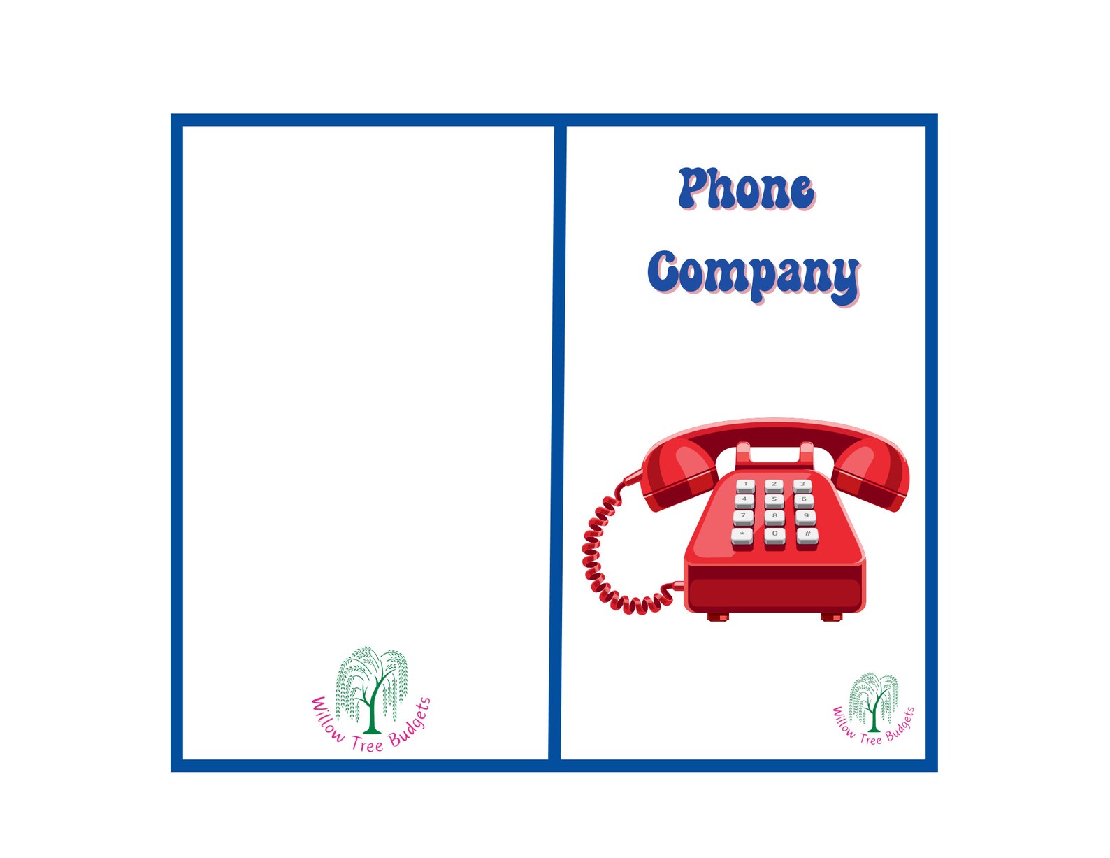 Phone Company Month Ahead (DIGITAL) A6 Savings Challenge Set of Three ...