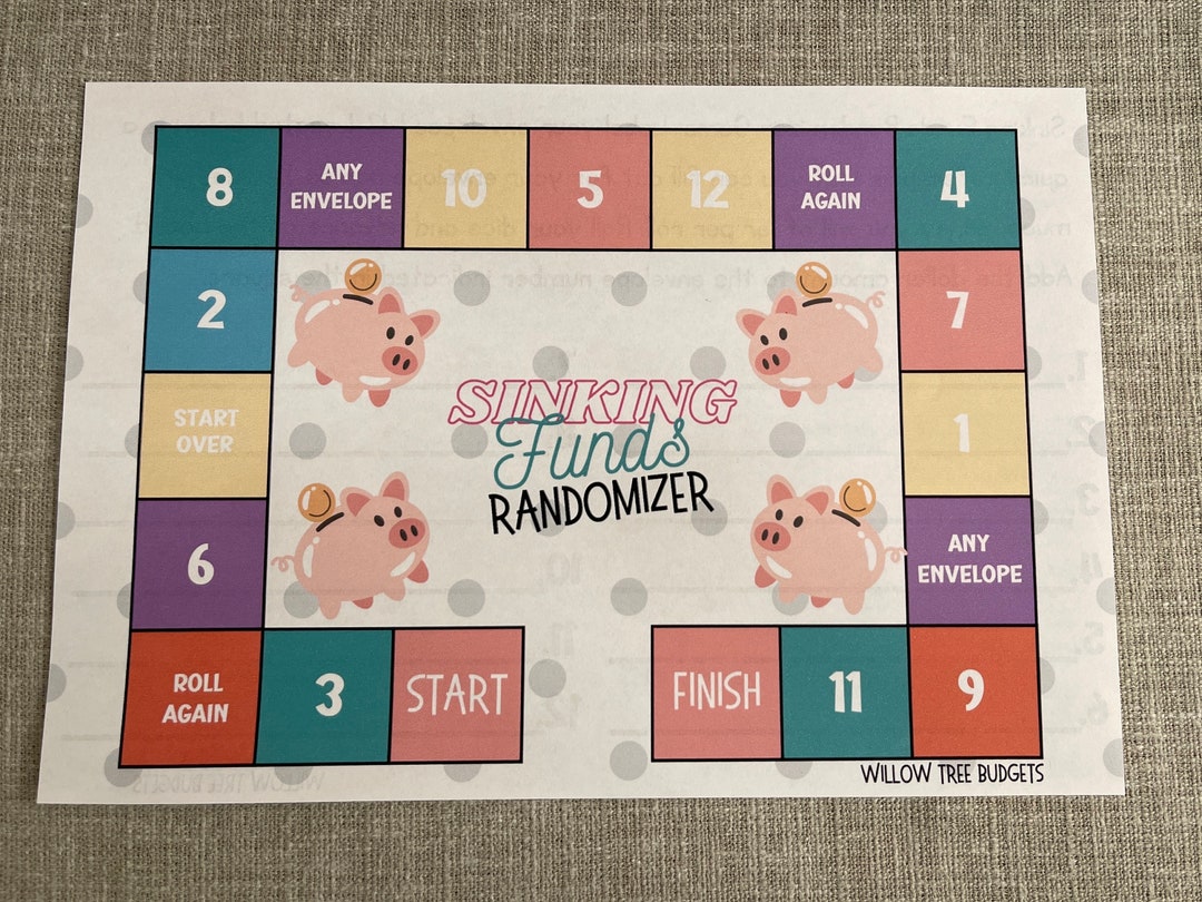 Sinking Funds Randomizer Game Digital | Savings Challenge Game | 5x7 - Etsy