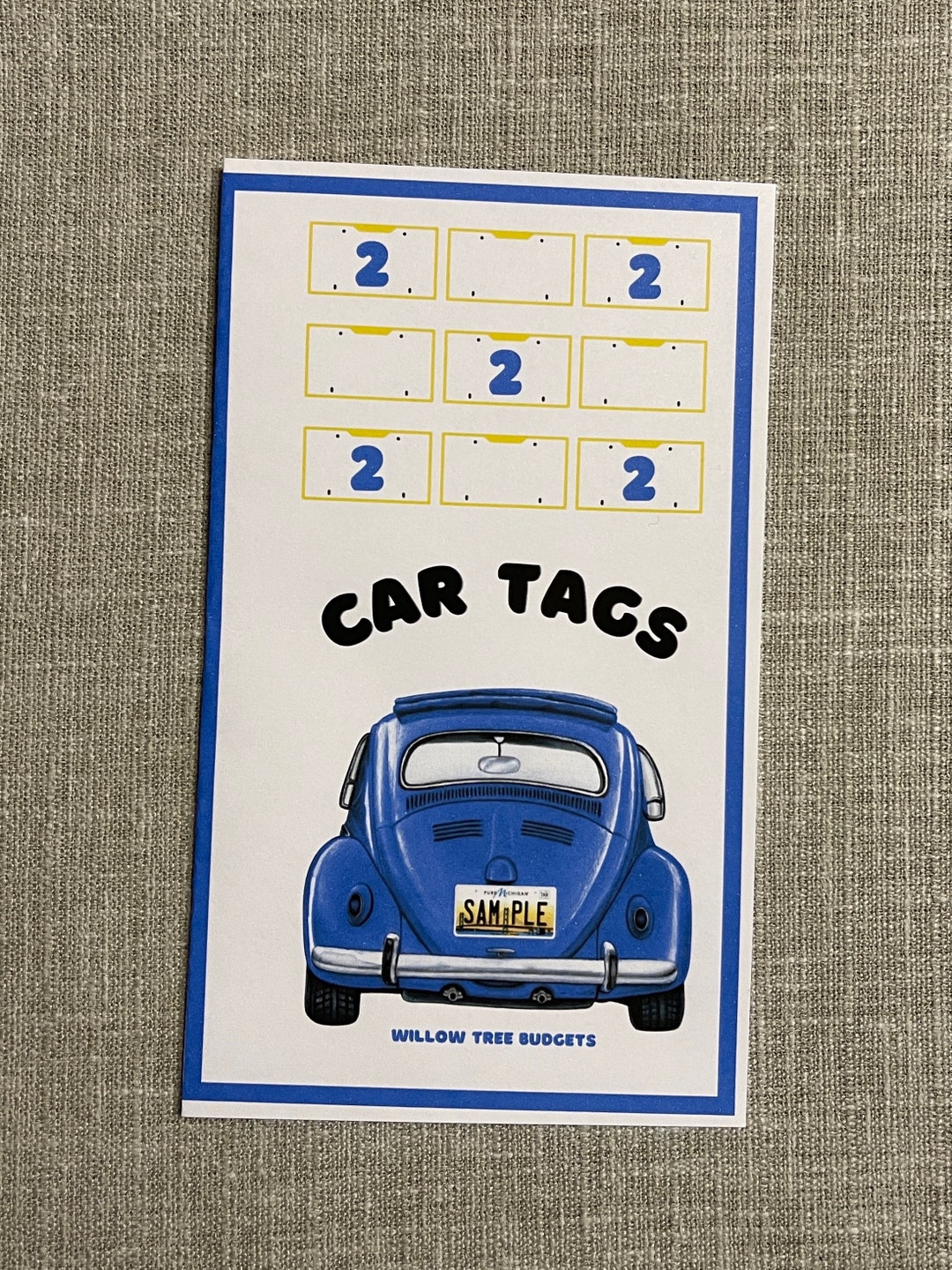 Car Tags PHYSICAL A6 Savings Challenge and Envelope in One - Etsy