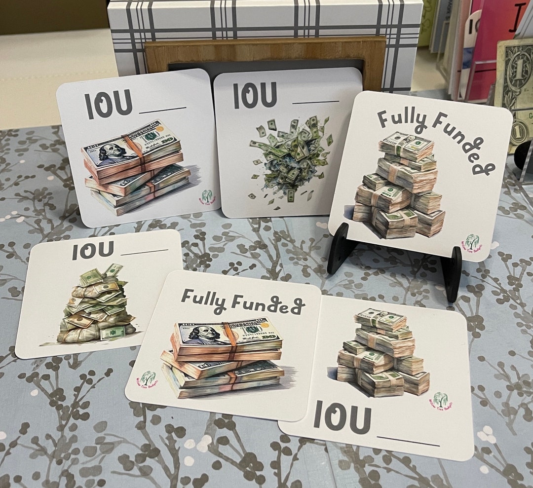 Iou/fully Funded Placeholders-cash Theme Bundle | Savings Challenge ...