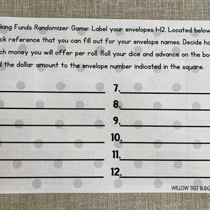 Sinking Funds Randomizer Game Digital | Savings Challenge Game | 5x7 - Etsy