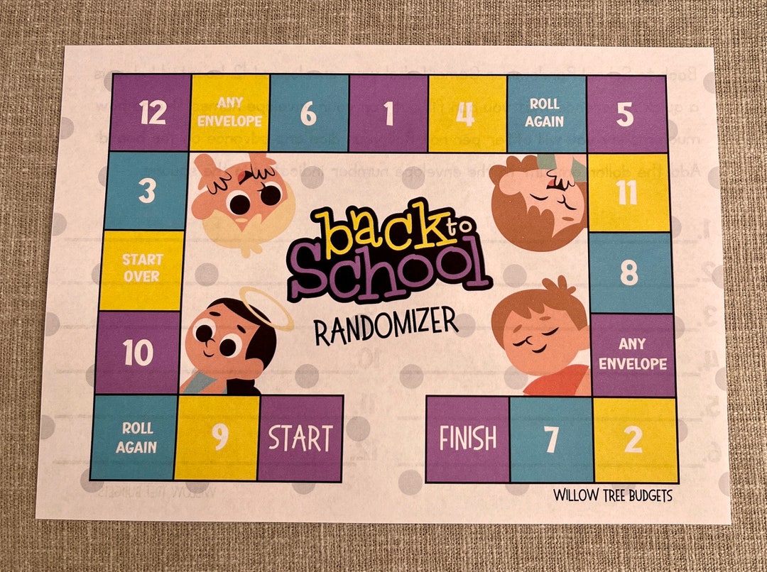 Back to School Randomizer Game (digital) | Savings Challenge Game | 5x7 ...