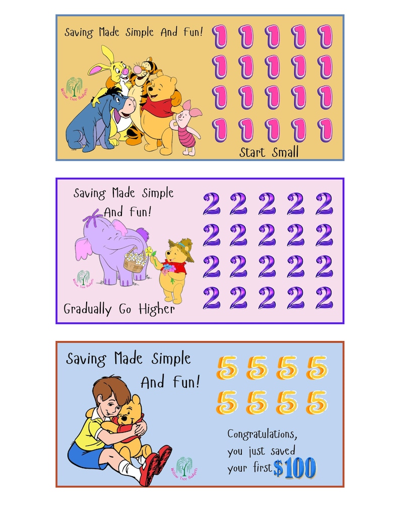 Saving Made Simple and Fun With Winnie the Pooh (DIGITAL) A6 Savings ...