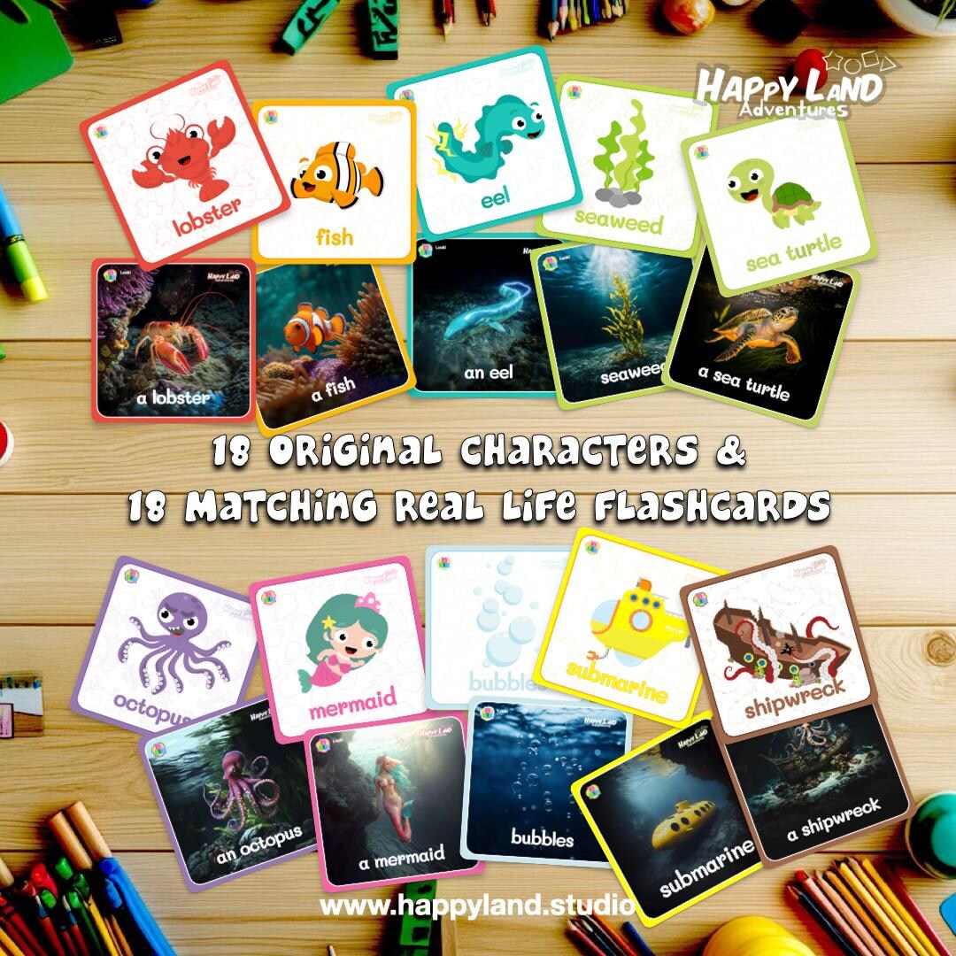 Dive Into Learning: Adorable Printable Sea Creature Flashcards - Etsy