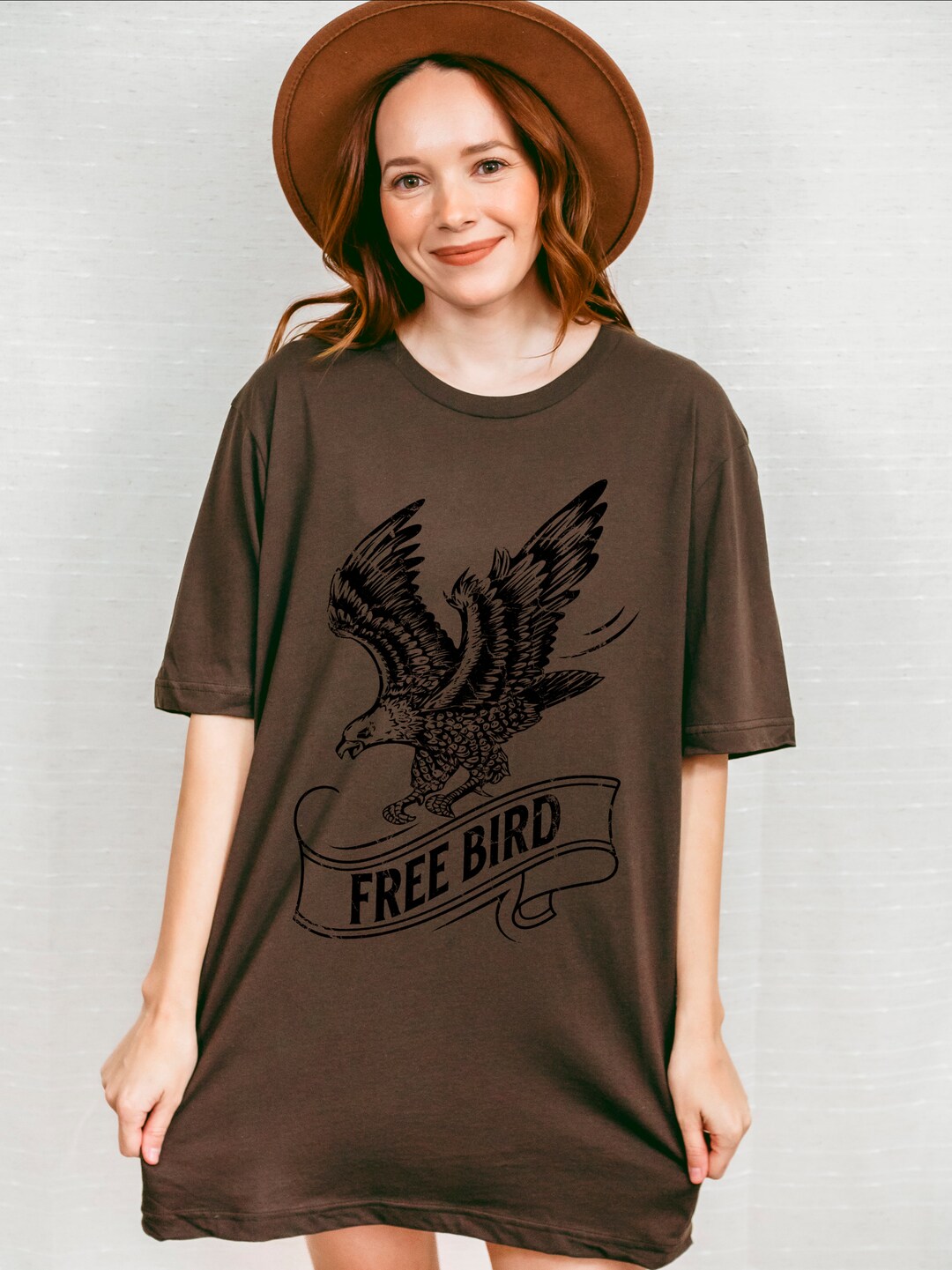 Free Bird T Shirt Eagle Freedom Tee, Vintage Distressed Bird T-shirt ...