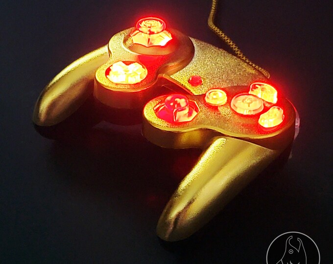 Golden Onyx RGB Custom Nintendo Gamecube Controller Paracord Bluetooth ...