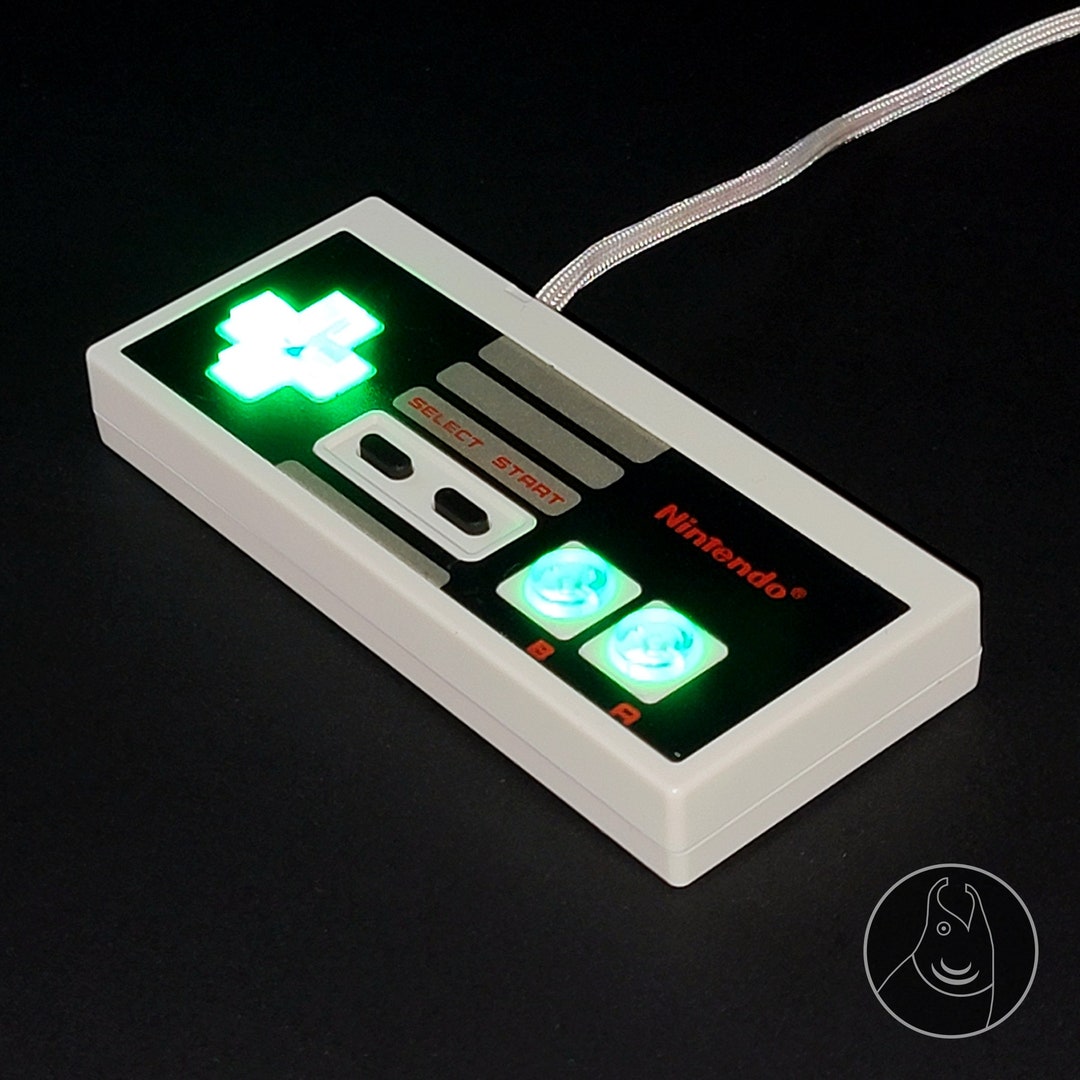 RGB White Custom Official NES Controller Paracord Bluetooth RGB Mod - Etsy