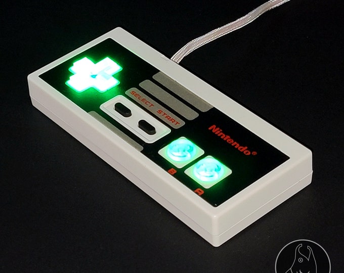 RGB White Custom Official NES Controller Paracord Bluetooth RGB Mod - Etsy