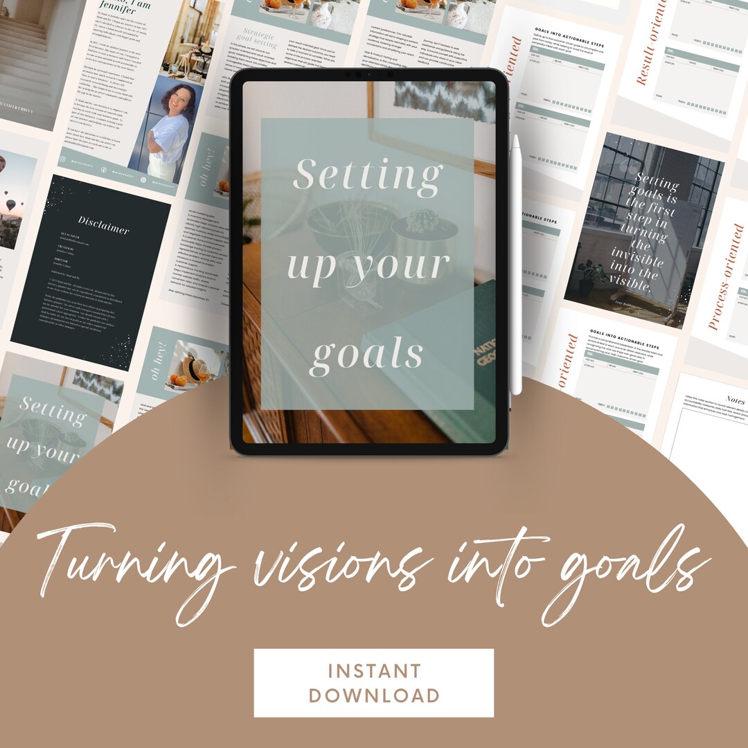 Goal Planner Bundle Goals Tracker SMART Goal Setting Kit Reflections ...