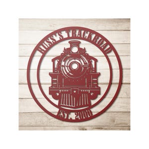 Personalized Train Driver Gift for Him Custom Name Railroad Sign Meatl ...