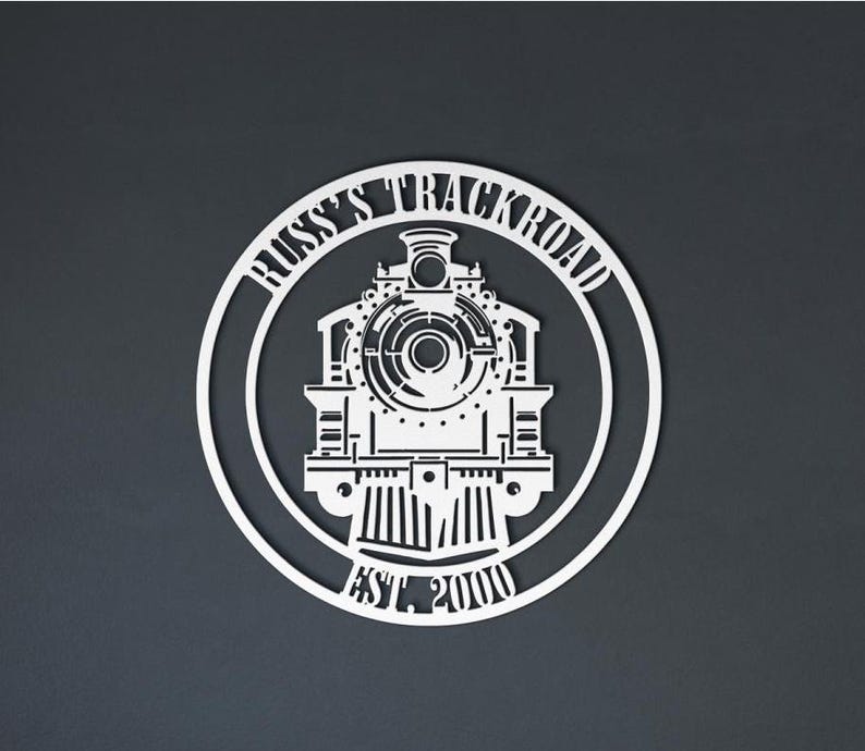 Personalized Train Driver Gift for Him Custom Name Railroad Sign Meatl ...