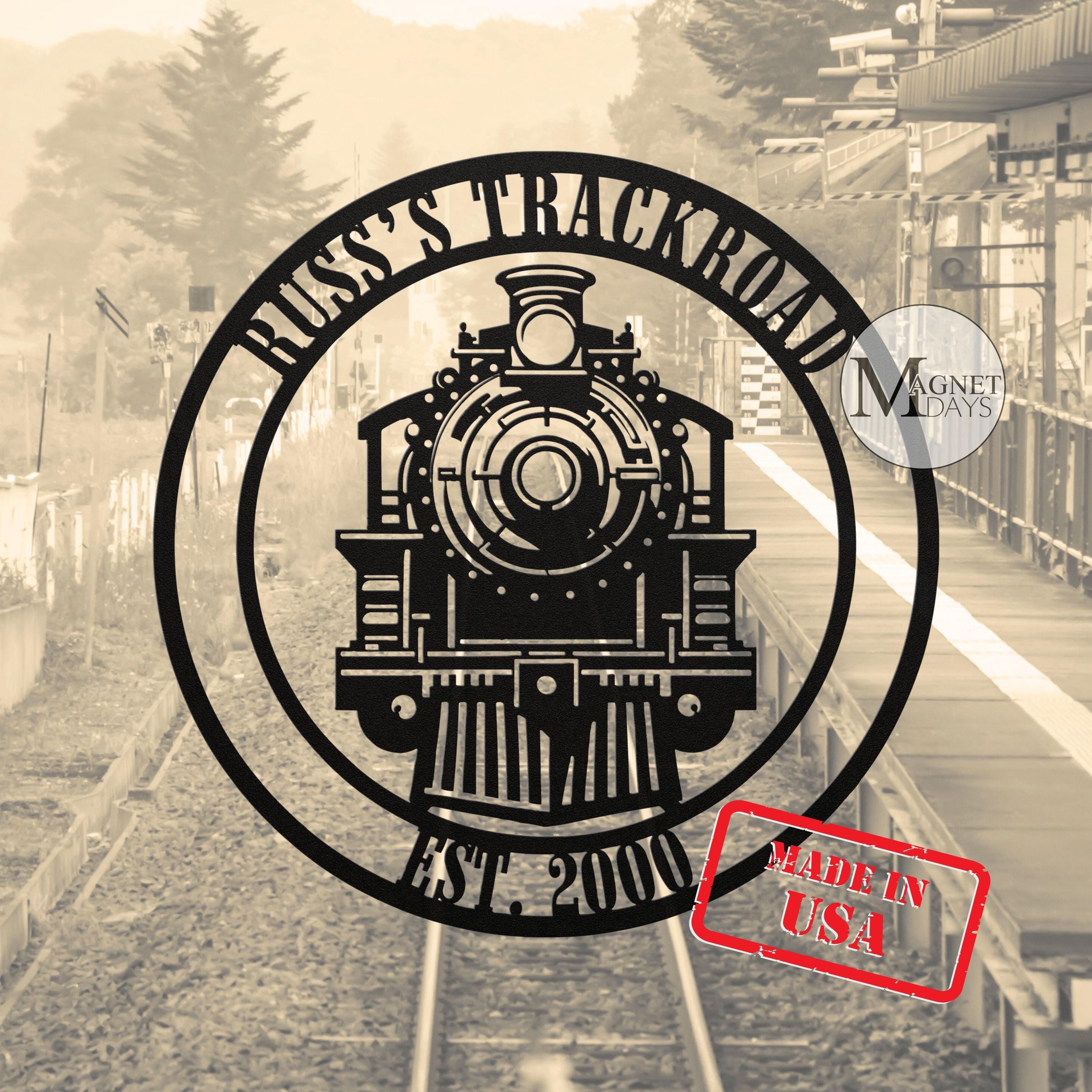 Personalized Train Driver Gift for Him Custom Name Railroad Sign Meatl ...