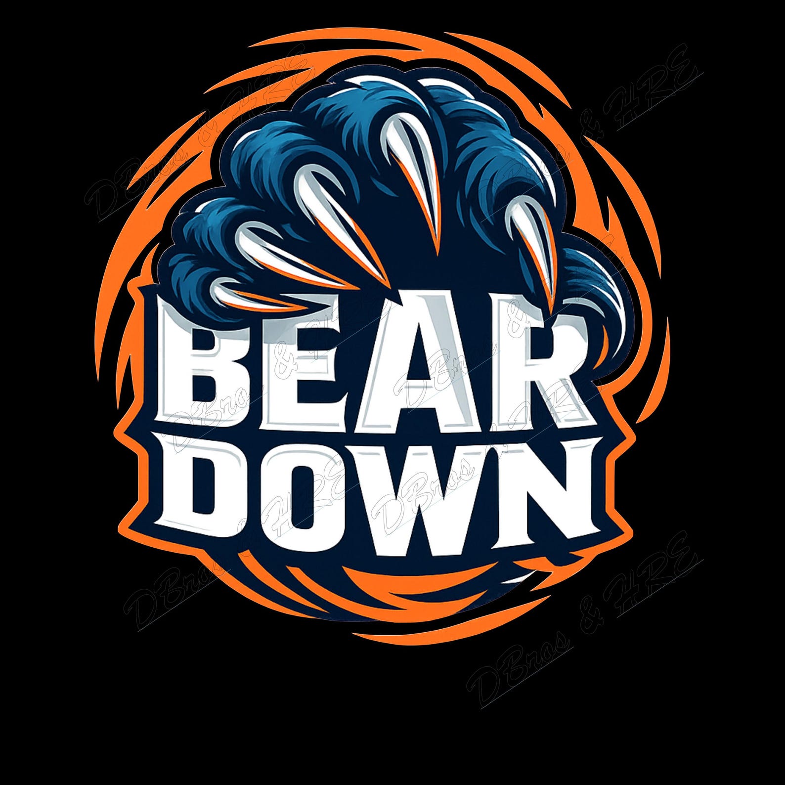 BEAR DOWN Bear Claw PNG – Chicago Football Fan Art – Transparent ...