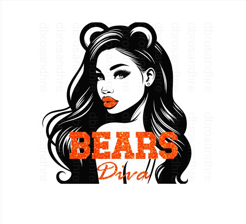 Bears Diva SVG: Chicago Fan Art - Game Day Design - Etsy