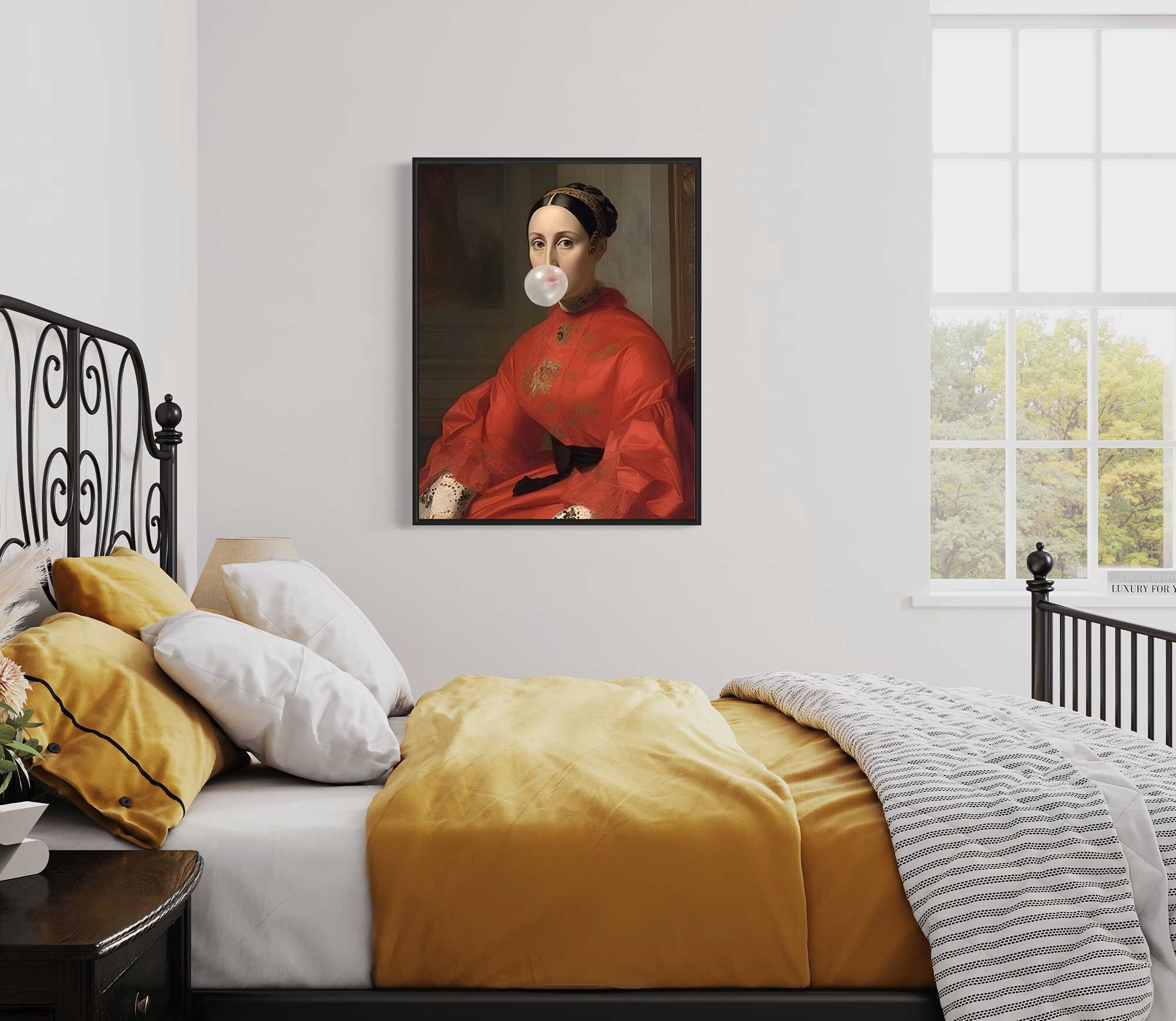 Bubblegum Portrait Altered Art Maximalist Decor Eclectic Wall Baroque ...