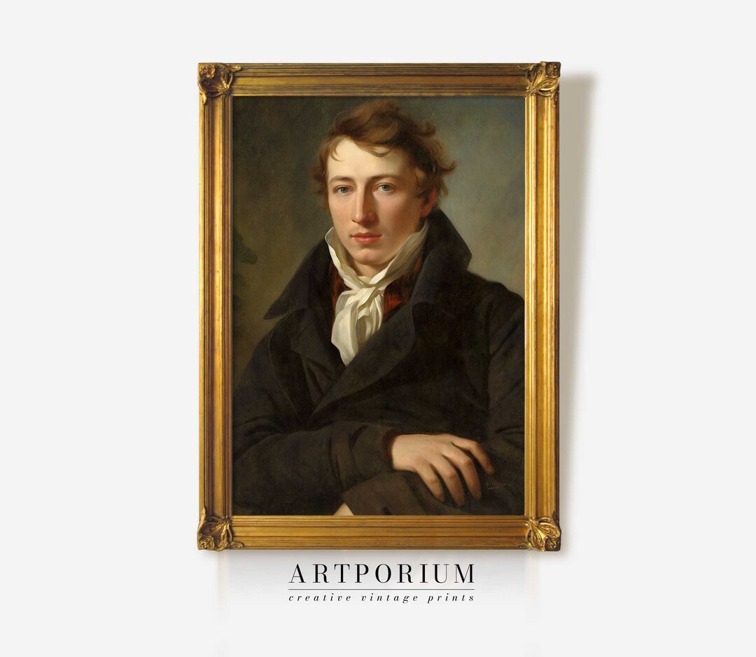 Antique Portrait of a Victorian Man Painting Printable | Dignified ...