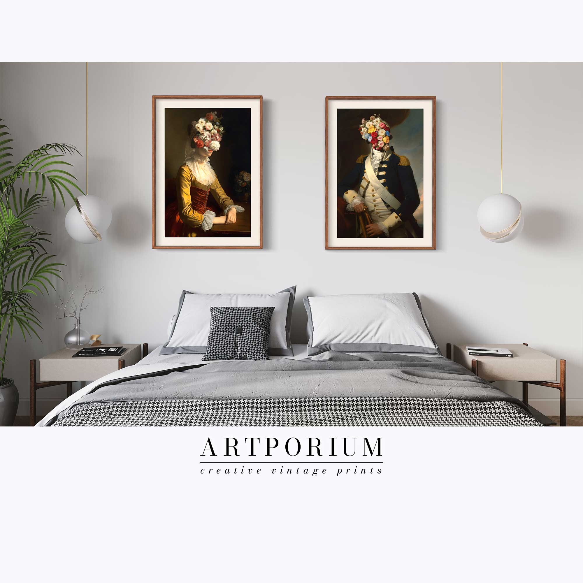 Collage Surreal Art Portrait Painting Print Set of 2 Prints - Etsy