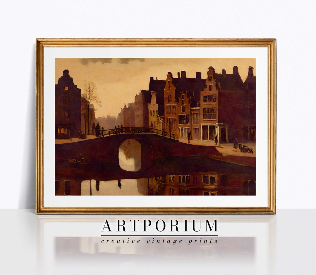 Dutch Impressionist Painting Printable Wall Art Vintage Architecture ...