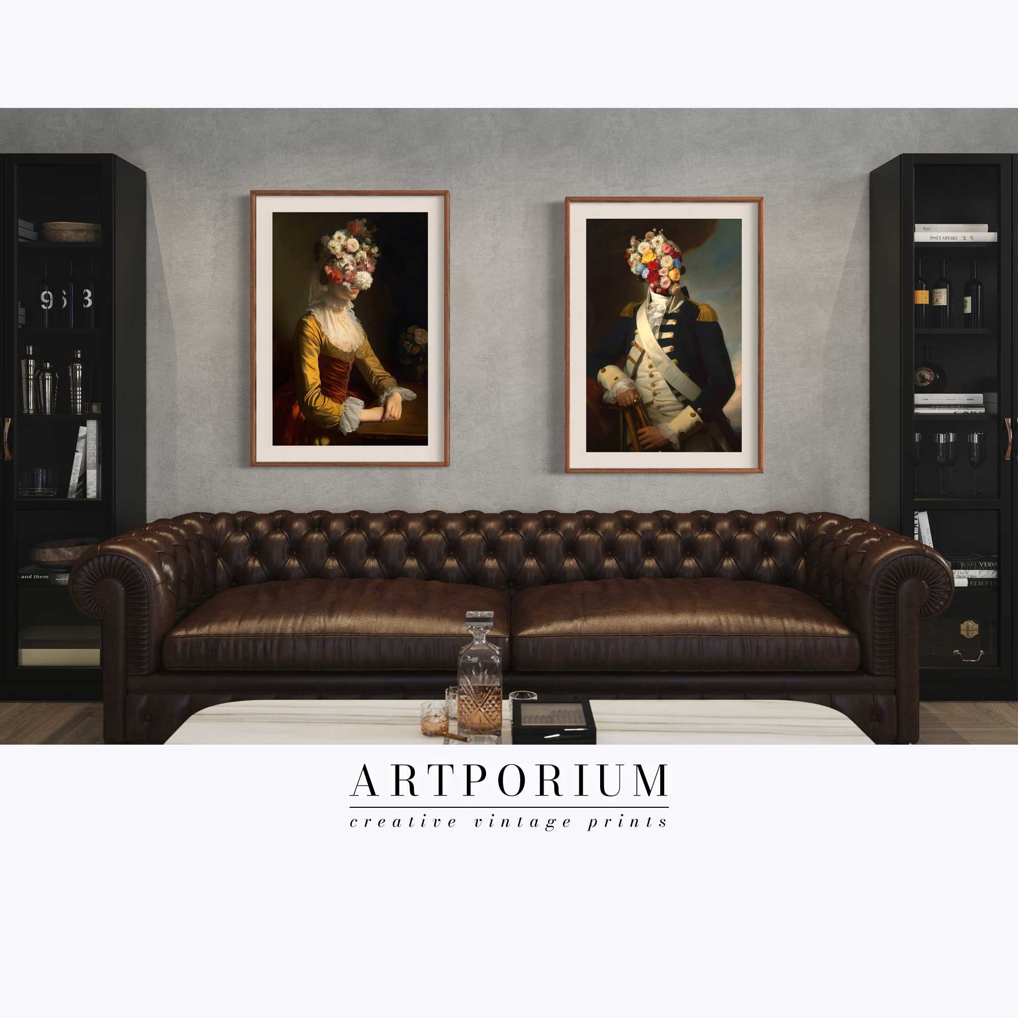 Collage Surreal Art Portrait Painting Print Set of 2 Prints - Etsy