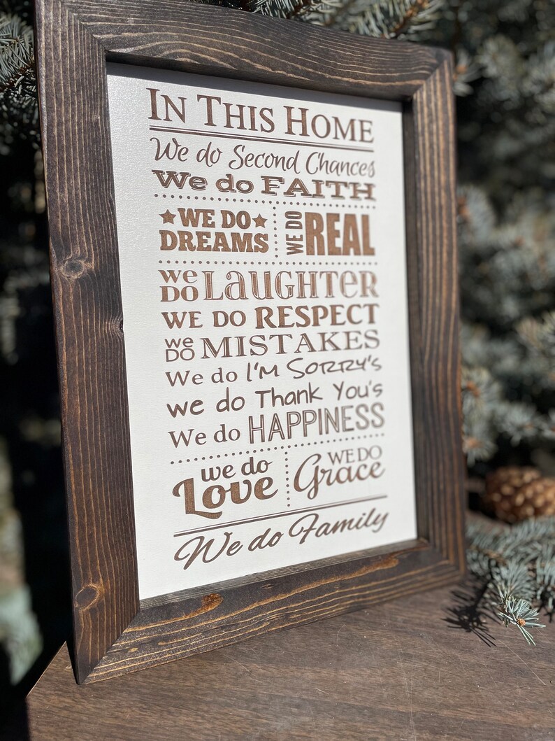 In This Home Family Rules Home Rules..wall Decorhandmade Wood ...
