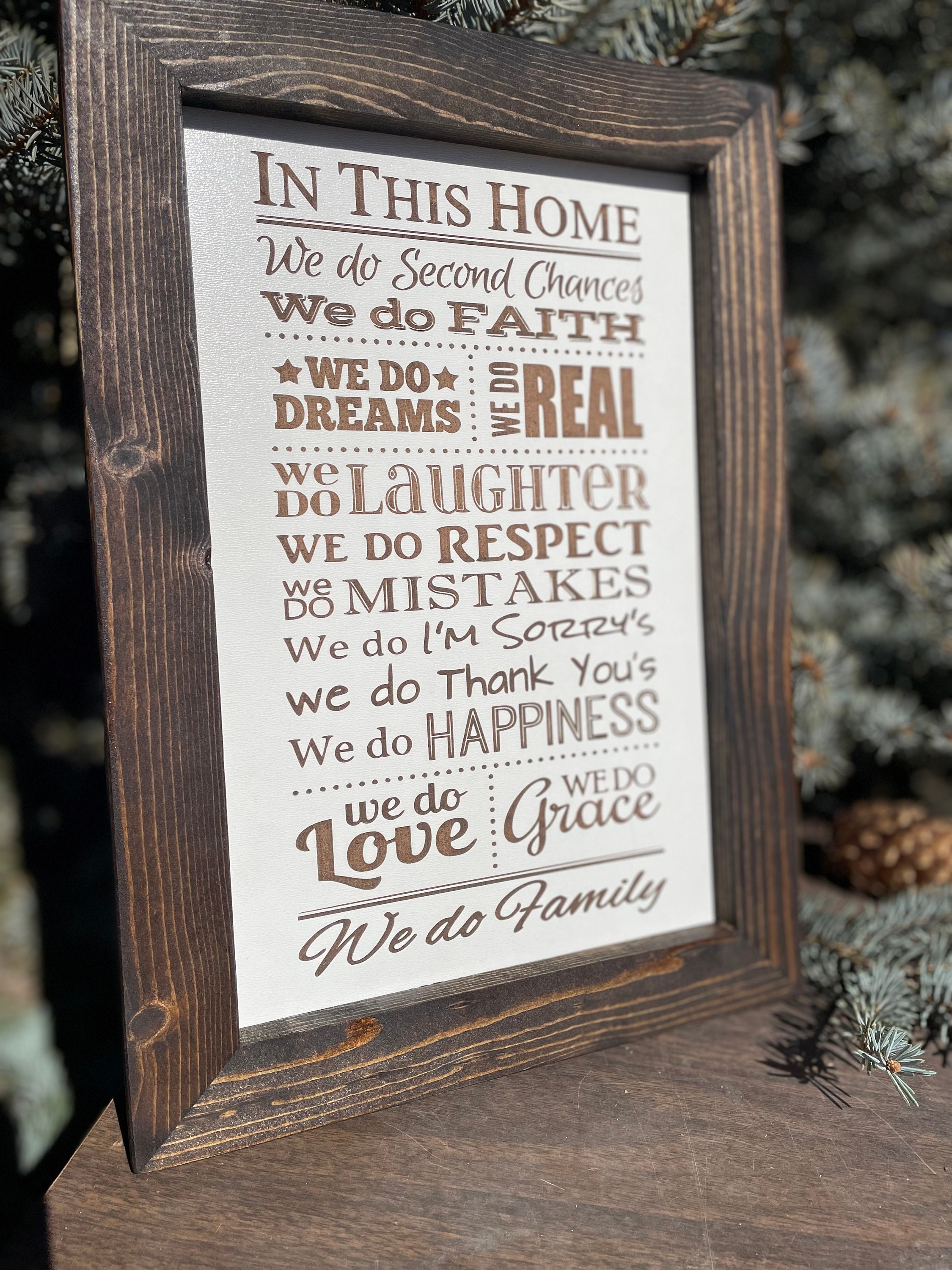 In This Home… Family Rules… Home Rules..wall Decor…handmade Wood Decor ...