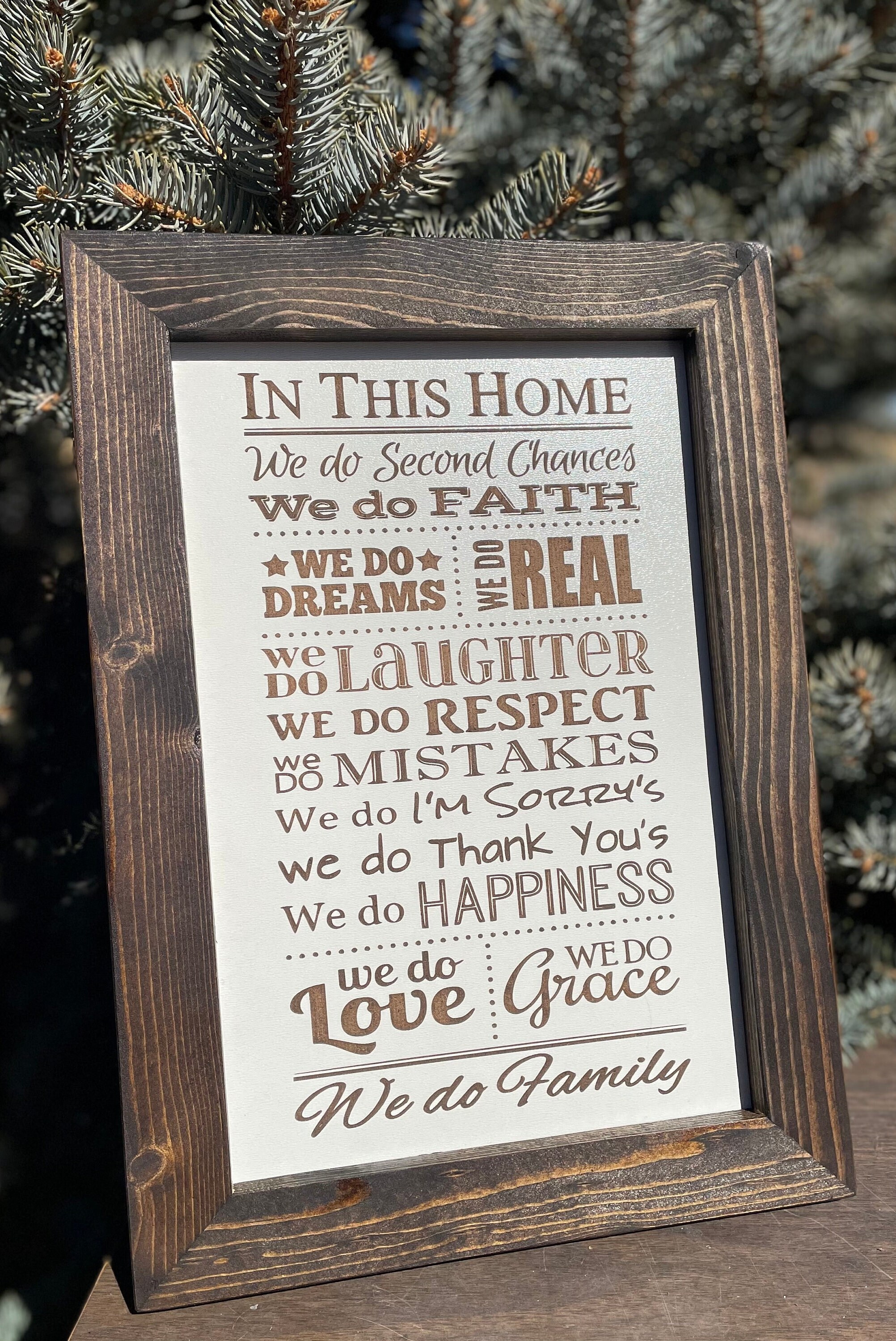In This Home Family Rules Home Rules..wall Decorhandmade Wood ...