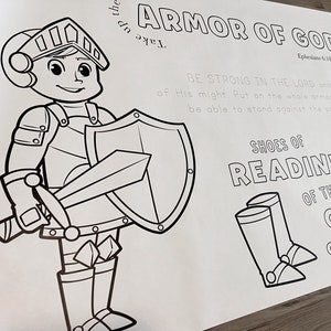 Armor of God Bible Banner - 8ft Long Large Christian Themed Coloring ...