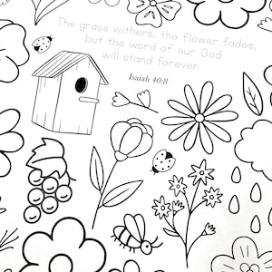SPRING Bible Banner - 8ft Long Large Christian SPRING Themed Coloring ...