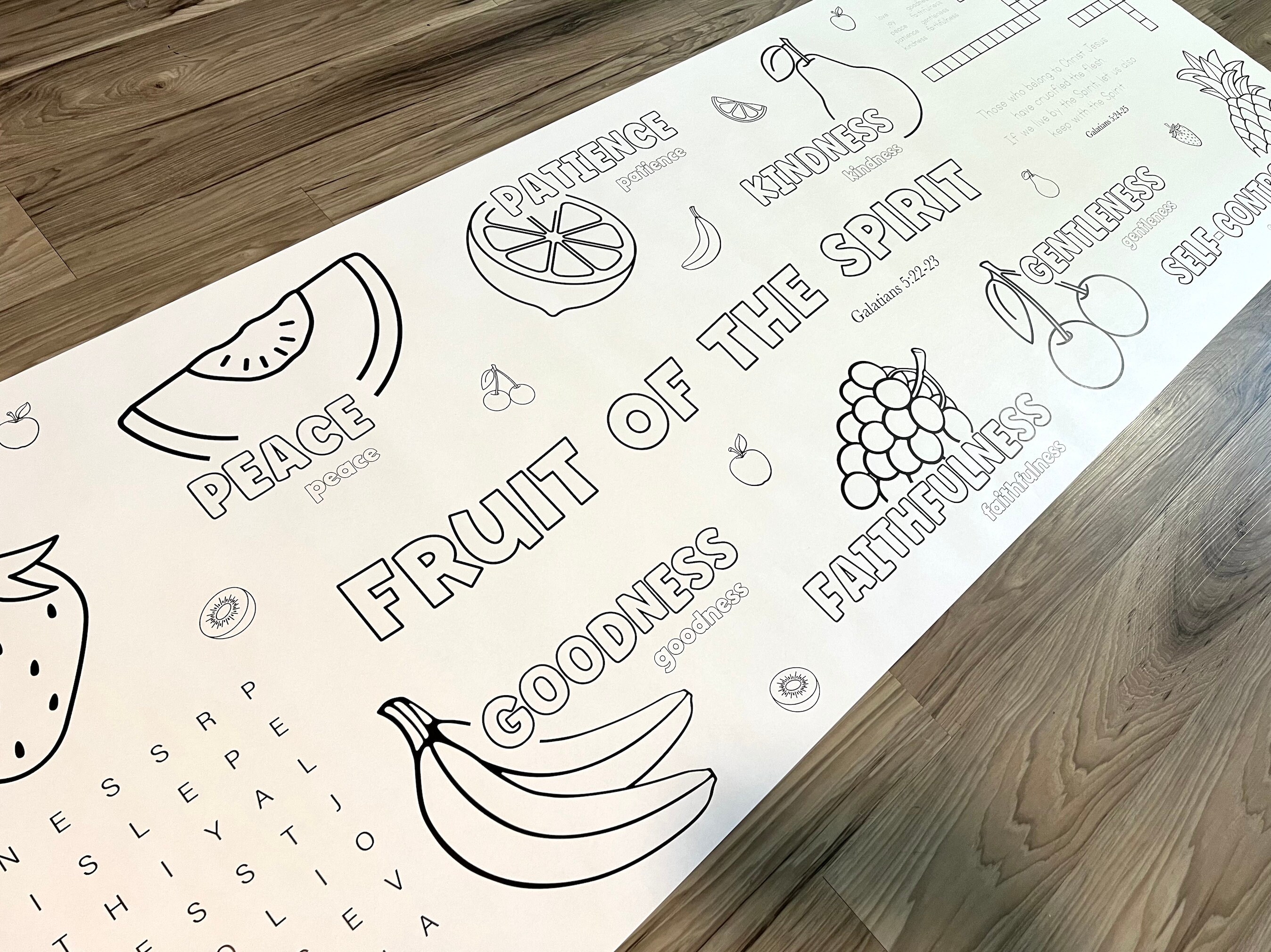 Fruit of the Spirit Bible Banner - 8ft Long Large Christian Themed ...