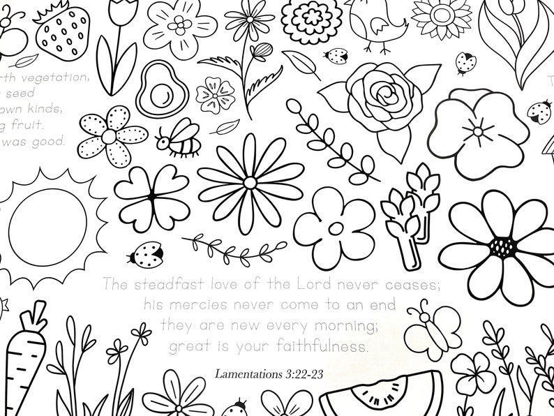 SPRING Bible Banner - 8ft Long Large Christian SPRING Themed Coloring ...