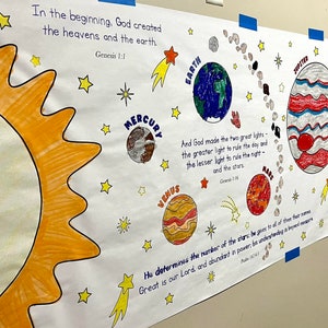 SPACE Bible Banner - 8ft Long Large Christian SPACE Themed Coloring ...