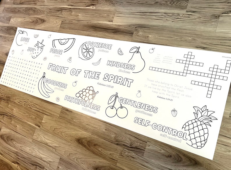 Fruit of the Spirit Bible Banner - 8ft Long Large Christian Themed ...