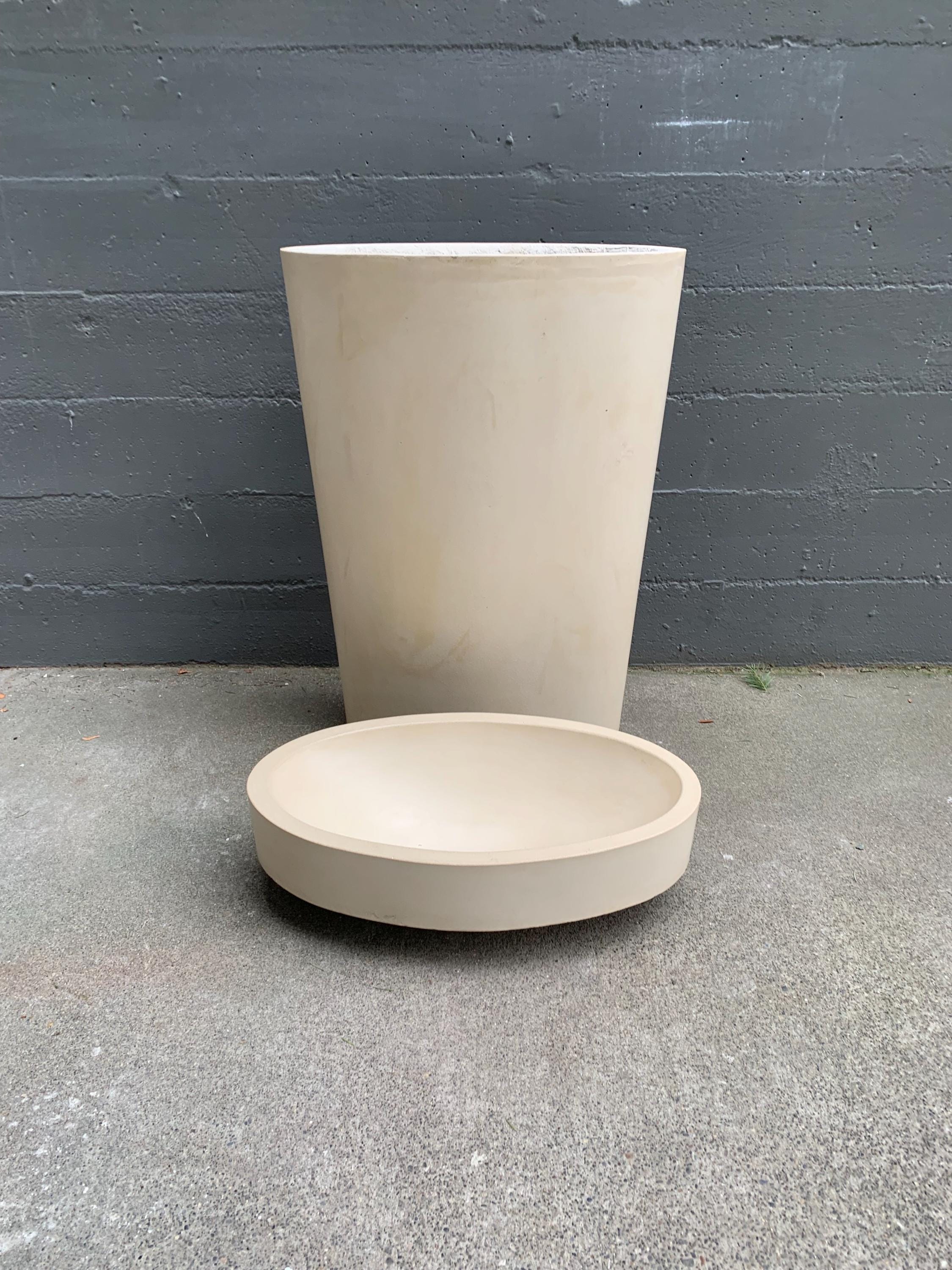 Concrete Vanity, Pedestal and Vessel Combo With Optional 36”x20 ...