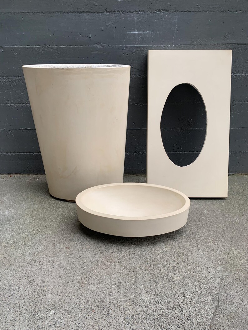 Concrete Vanity, Pedestal and Vessel Combo With Optional 36”x20 ...