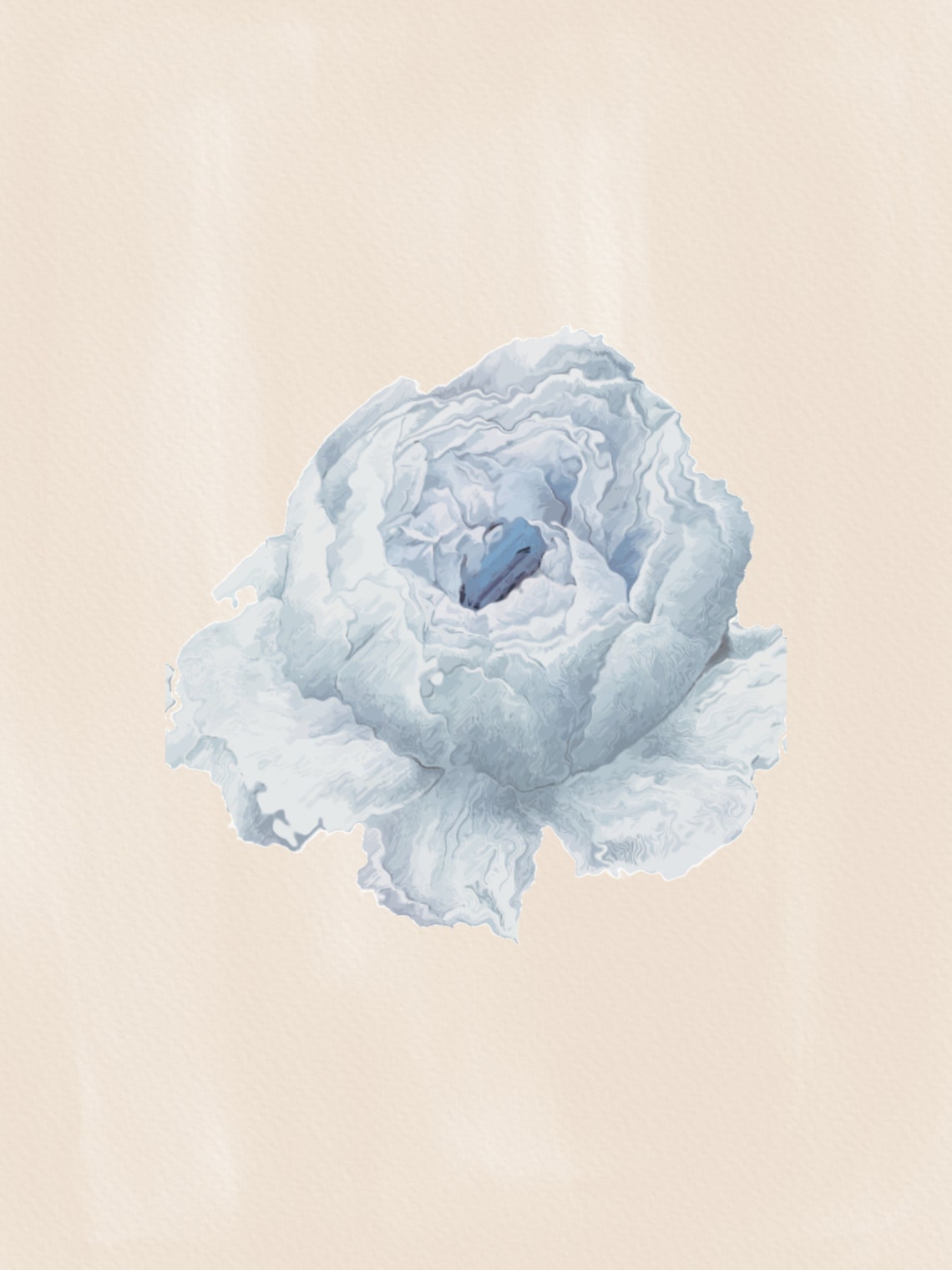 Floral Flower Art Minimalist Melting Flower Poster Print Made to Order ...